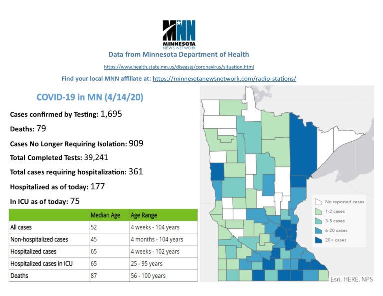 Tuesday Map - Minnesota News Network